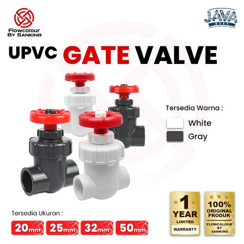 Jual Flowcolour Gate Valve pipa Pipe U – PVC by Sanking / San king - White, 25mm - Jakarta ...