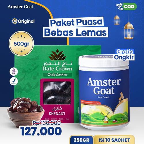Jual PAKET PUASA BEBAS LEMAS - Amstergoat 250gr Isi 10 Sachet + Kurma ...