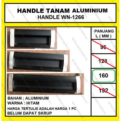 Jual Handel Tanam Laci Lemari Aluminium Hitam Handle 1266-160 - Kab ...