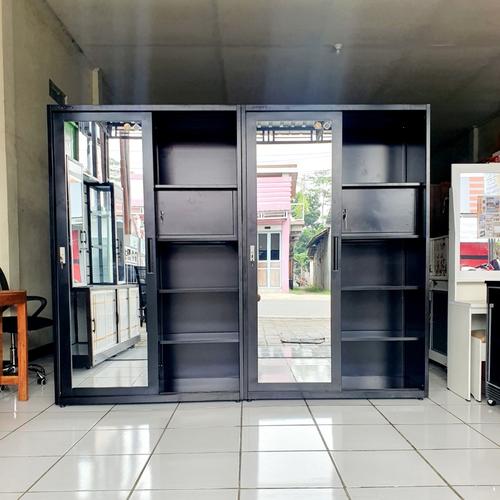 Jual LEMARI PLAT BESI IMPORTA 3 PINTU SLEDING JUMBO DAN 2 PINTU - Uk 160x50x185 - Kab. Cilacap ...