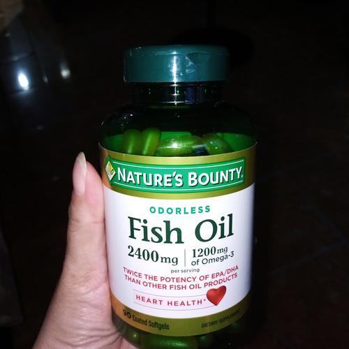 Jual Nature's Bounty Fish Oil 2400mg 1200mg Omega 3 90 Sofgels ...