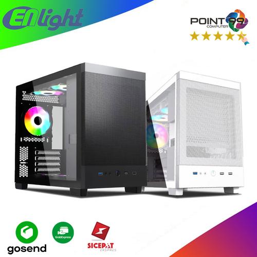 Jual Enlight A1 Mesh Front Panel MATX ITX Case Casing Black White USB-C - Hitam - Kota Bandung ...