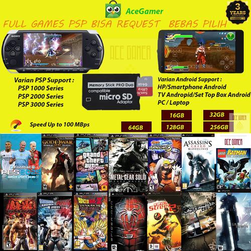 Jual MicroSD Full Games PSP Bebas Pilih Bisa Request Garansi Resmi ...