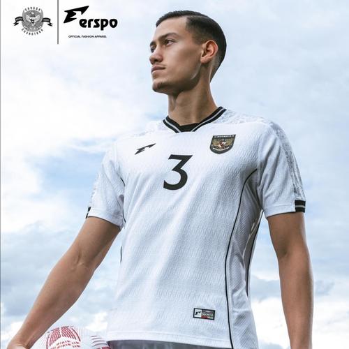 Jual ERSPO Jersey Timnas Indonesia Away Top Sport 2025/26 White Black ...