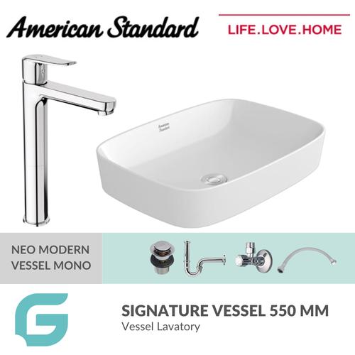 Jual American Standard Wastafel Meja Keramik SIgnature Vessel 550 mm ...