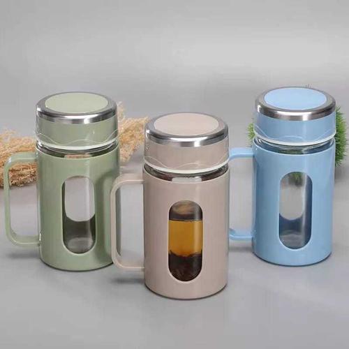 Jual Gelas Kaca Gagang / Gelas Shell 500 ML Kemasan Box/Cangkir Minum ...