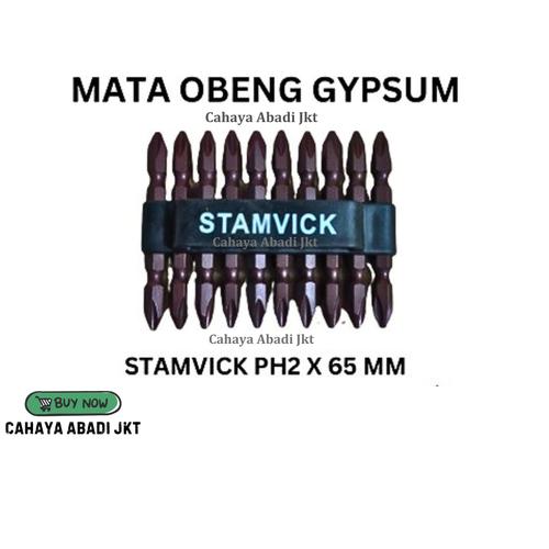 Jual Mata Bor Obeng Stamvick PH2x65mm / Mata Skrup Gypsum Baut Holo ...