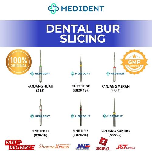 Jual Dental Bur Slicing / Diamond Slicing Bur / Bur Tapered Fissure ...