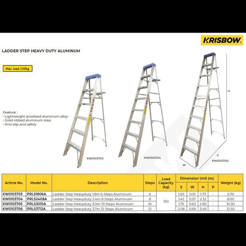 Jual LADDER STEP HEAVYDUTY 3.7m 12 Steps Aluminium Krisbow - Jakarta ...