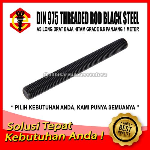 Jual Grade 8.8 Baja Hitam As Drat M20 / Long Drat / Thread Rod M20x1 ...