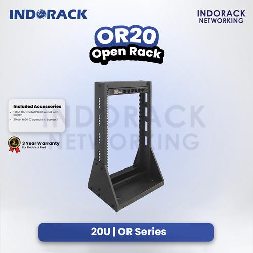 Jual Indorack Open Rack 20U Rack Server 19" OR20 Rak Server Modem ...