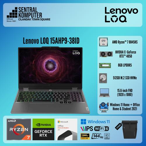 Jual Laptop Gaming Lenovo LOQ 15AHP9-38ID AMD Ryzen 7 8845HS 8GB 512GB ...