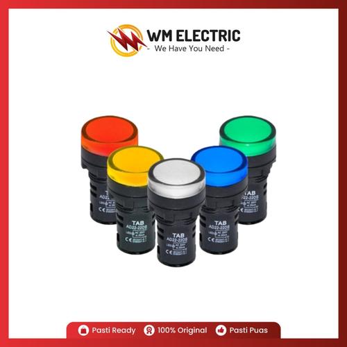 Promo Pilot Lamp LED 22mm 220V AC AD22 - 22DS TAB - Lampu LED - Putih ...