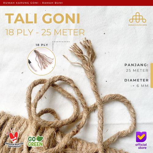 Jual Jual TALI GONI BESAR 25 METER - TALI RAMI 18PLY 5-6MM - JUTE ROPE ...