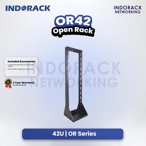 Jual Indorack Open Rack 42U Rack Server 19" OR42 Rak Server Modem ...
