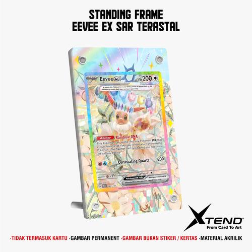 Jual Eevee Tanduk EX SAR Terastal Raw stand pigura figura akrilik frame ...