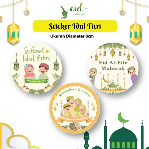 Jual Stiker LEBARAN - Sticker IDUL FITRI - Diameter 8 cm (isi 24 pcs ...