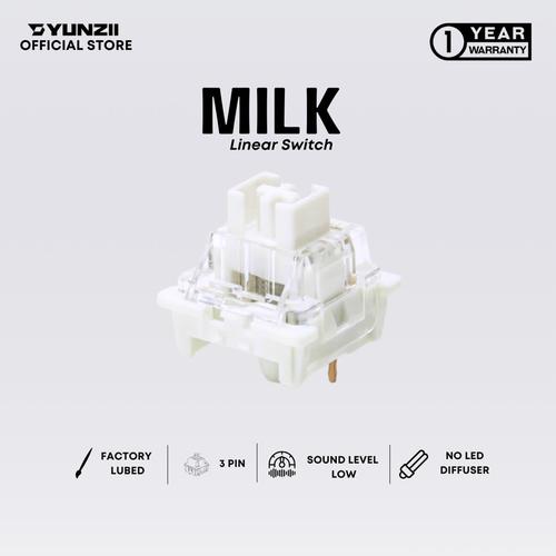 Jual Yunzii Milk Switch 3 Pin Linear Switch Gaming Mechanical Keyboard ...