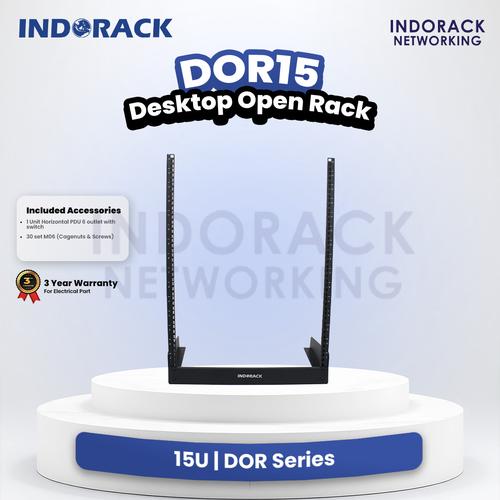 Jual Indorack Desktop Open Rack 15U Rak Audio Receiver Patch Panel ...