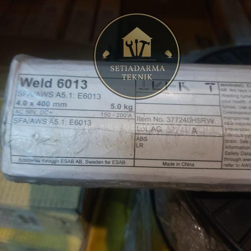 Jual KAWAT LAS ESAB WELD-6013 4.0x400MM AWS-E6013 ISI 5KG PER PACK ...