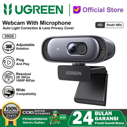 Jual UGREEN Webcam 2K Full HD Resolution 1080P 60fps Built in Dual Mic ...