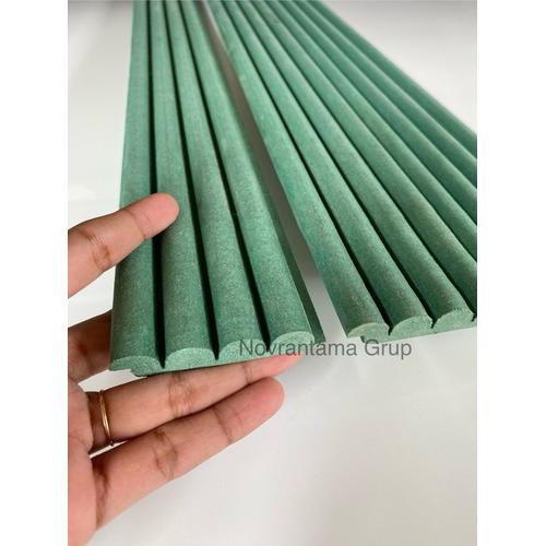 Jual Profil HMR / MDF Hijau motif flute setengah bulat furniture panel ...