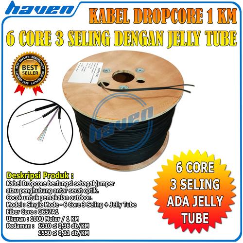 Promo Kabel Dropcore 6 Core 3 Seling 1 Km 1000m Jelly Tube High Quality ...