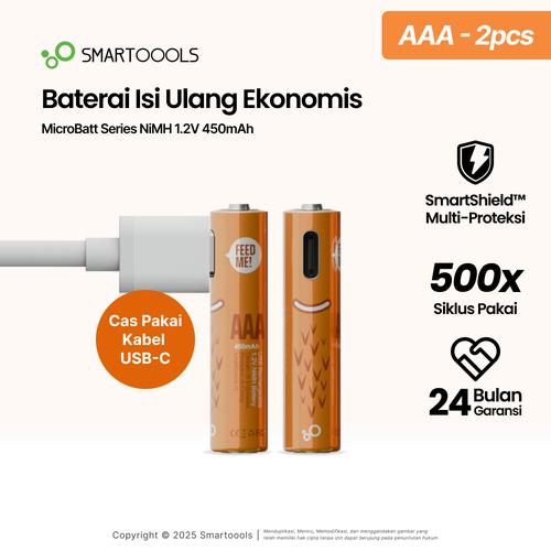 Jual Smartoools MicroBatt AAA 2pcs Type-C Rechargeable Battery - Kota ...