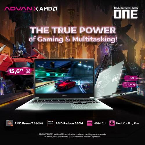 Jual ADVAN Laptop Gaming Pixwar x Transformers AMD Ryzen 7 6800H 16GB/512GB Windows 11 - 32GB ...