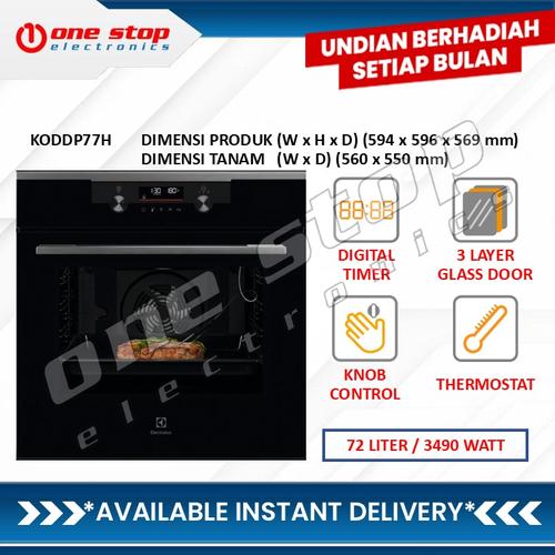 Promo ELECTROLUX KODDP77H Built-in Electric Oven 60cm SteamBake 72L ...