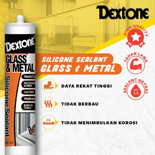Promo Lem Kaca Dextone Silicone Sealant Tabung Netral 300ml - Clear ...