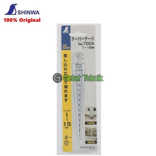 Jual Alat Ukur Diameter Lubang Taper Gauge 700A 1-15 mm Shinwa 62600 ...