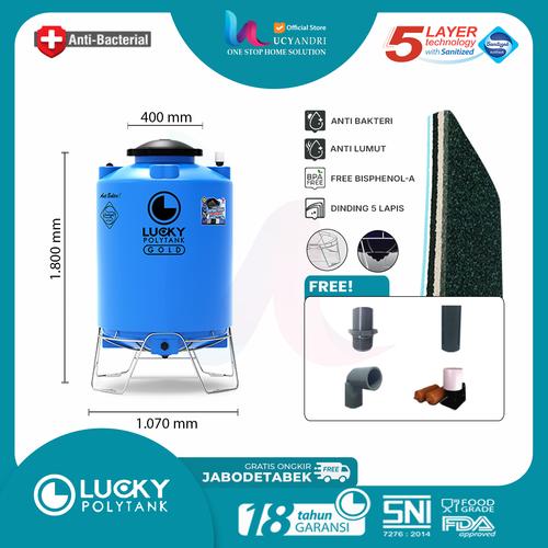 Jual Tangki Air LUCKY POLYTANK E Clean 1000 L KAKI Tandon Toren / LC ...