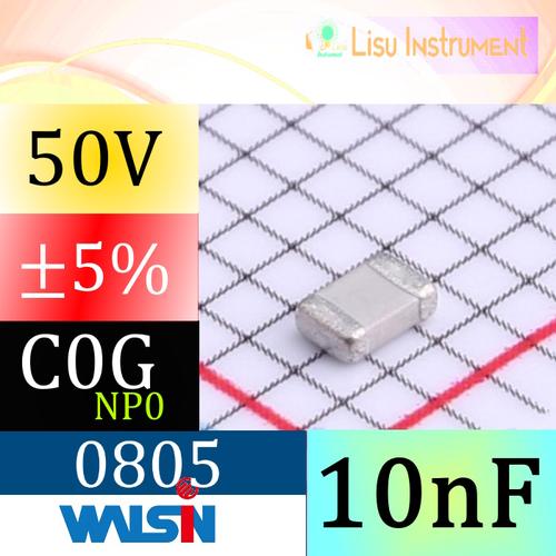 Jual 10nF 50V NP0 ±5% 0805 Multilayer Ceramic Capacitor MLCC SMD Walsin ...
