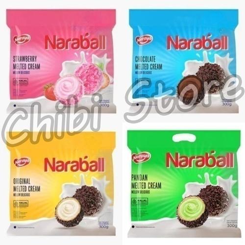 Promo Naraya NARABALL Biscuit Wafer Ball Original Chocolate Strawberry ...