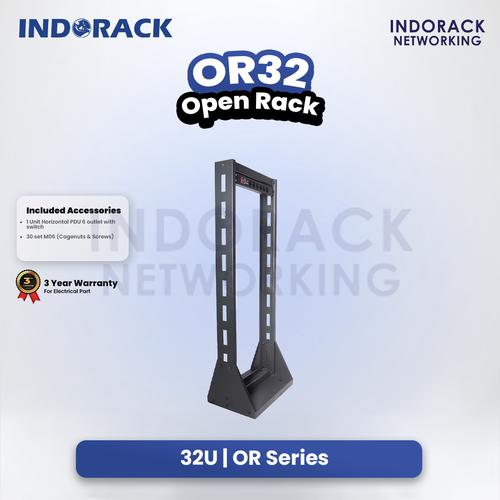 Jual Indorack Open Rack 32U Rack Server 19" OR32 Rak Server Modem ...
