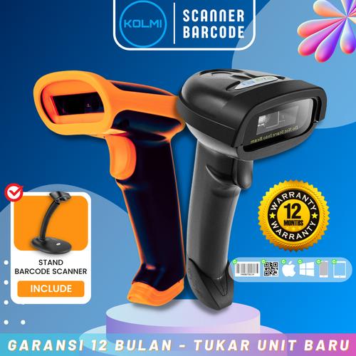 Jual KOLMI Barcode Scanner 2D QR Code Wired Wireless Bluetooth Storage ...