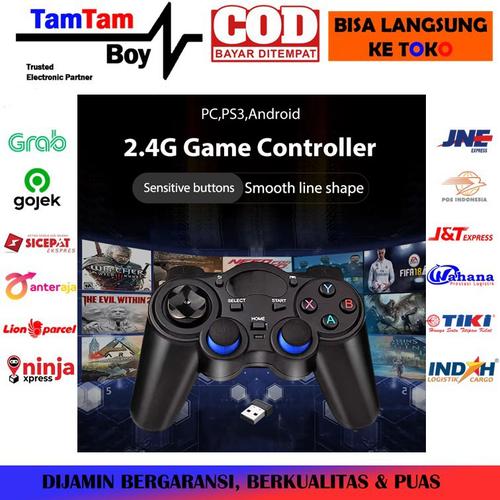 Jual Gamepad Stick Joystick 2.4Ghz Wireless Controller Android PC Plus ...