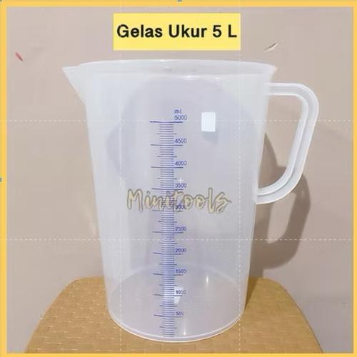 Jual Gelas Takar Ukur Takaran Plastik 5 Liter Green Leaf 1835 / Gelas ...