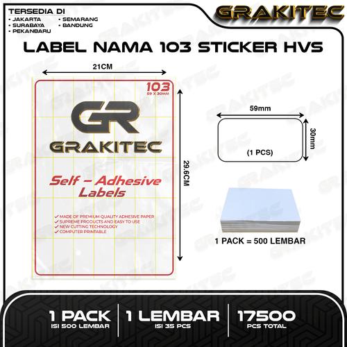 Jual Label Nama 103a Undangan Sticker Hvs Per Pack Isi 500 Lembar ...
