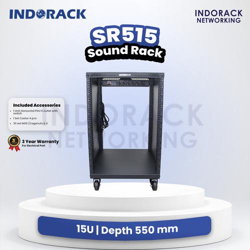 Jual INDORACK Audio Rack 15U Depth 550mm Rak Audio Sound System Mixer ...