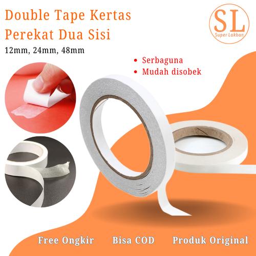 Jual Double Tip Kertas Putih Double Side Tape Tisu Merk 888 Ukuran 1 ...