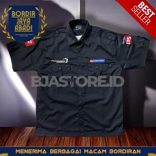 Jual Kemeja Pertamina My Pertamina Pertamax Turbo Terbaru - S, Pendek ...