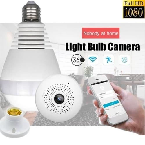 Jual CCTV Lampu Bohlam Kamera Lampu CCTV IP Camera Fisheye V380 Pro ...