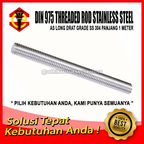 Jual SS 304 / As Drat Stainless M16 / Long Drat / Thread Rod M16x1 ...