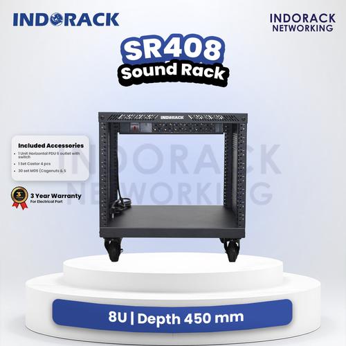 Jual INDORACK Audio Rack 8U Depth 450mm Rack Audio Sound System Mixer ...
