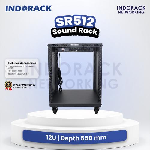 Jual INDORACK Audio Rack 12U Depth 550mm Rak Audio Sound System Mixer ...