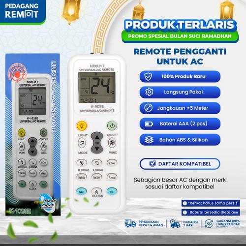 Promo Remot Remote AC Multi Universal K-1028E Mirip Chunghop (LG, Sharp ...
