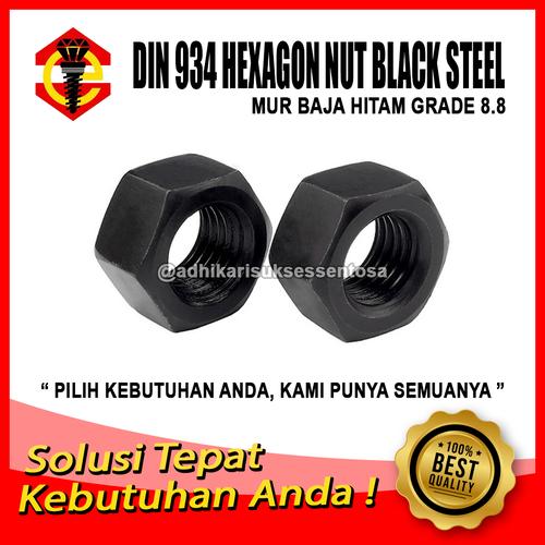 Jual Hex Nut / Mur Baja Hitam M36 Grade 8.8 Pitch 4,0 Kunci 55 - Kota ...