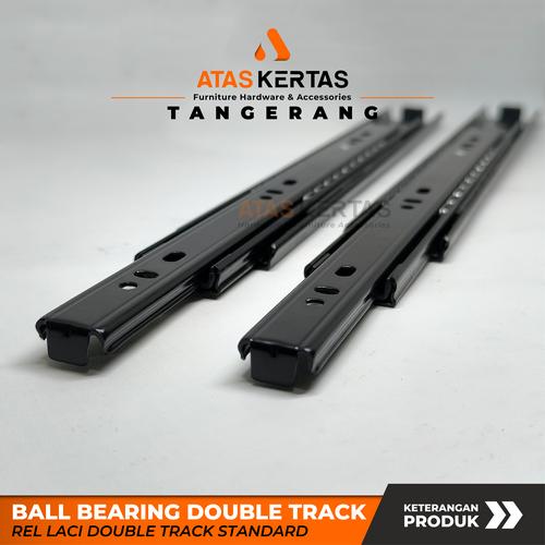 Jual REL LACI DOUBLE TRACK FULL EXTENSION STANDART HITAM BALL BEARING ...